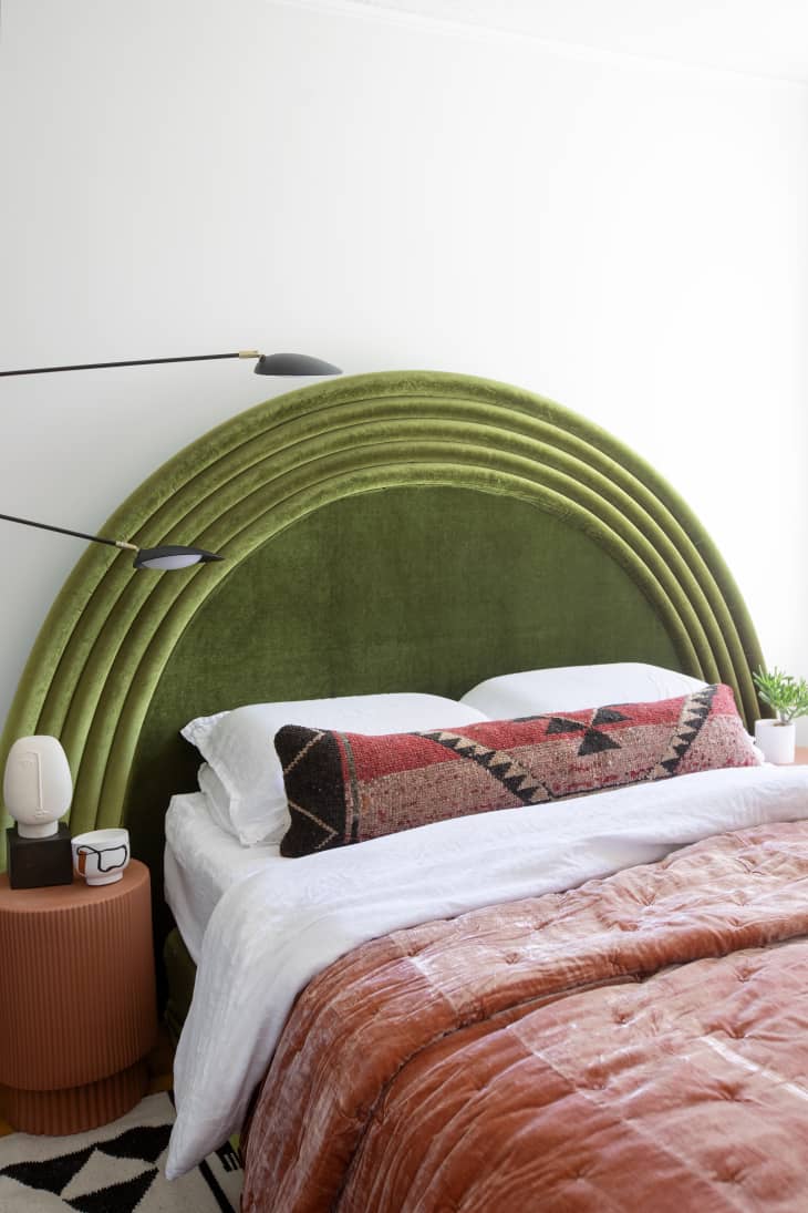 Here's How a DIYer Made a Chic Velvet Headboard from Amazon Pool ...
