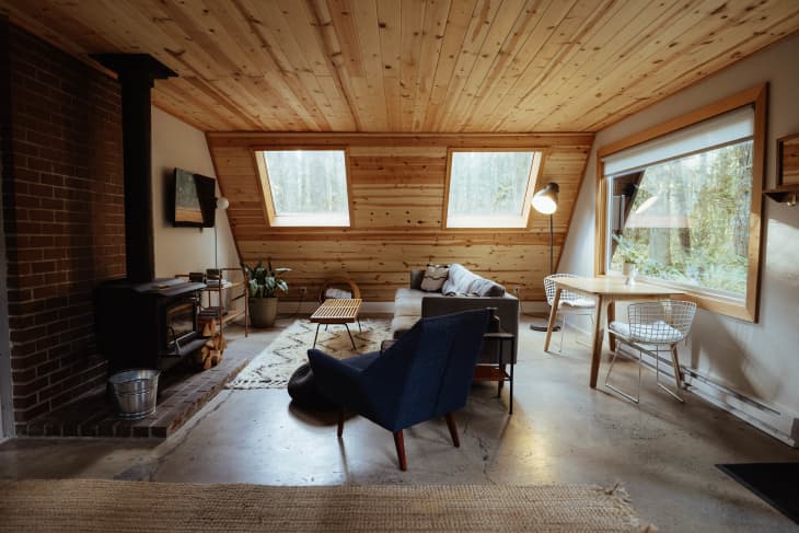 Modern Asymmetrical A-frame Cabin Tour Photos | Apartment Therapy