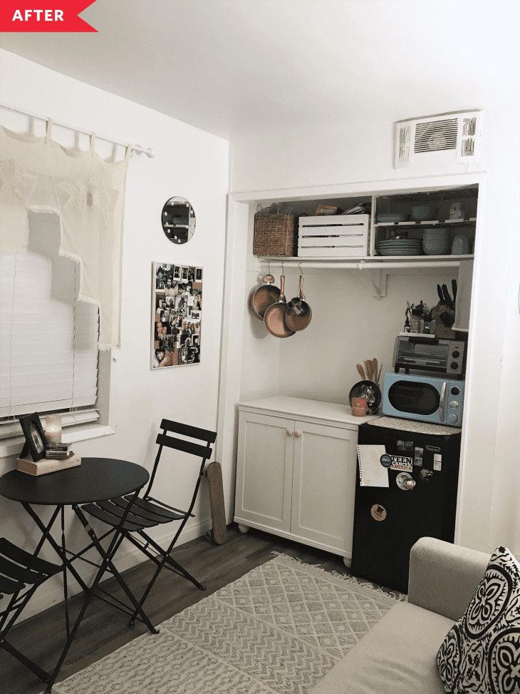 Tiny Studio Apartment Kitchenette Transformation Photos | Apartment Therapy