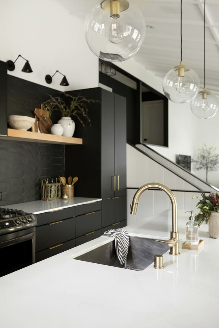 Minimal All-Neutral House With Matte Black Kitchen | Apartment Therapy