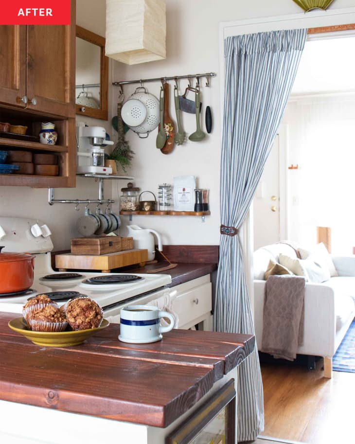 This Renter Made Kitchen Way More Functional by Using Secondhand ...