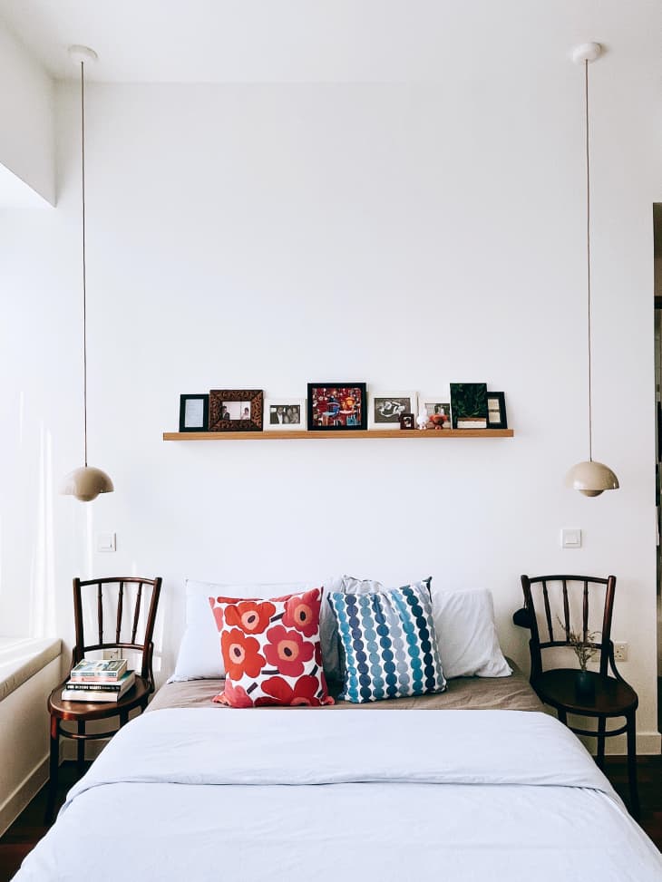 Use Chairs instead of Nightstands in Your Small Bedroom | Apartment Therapy