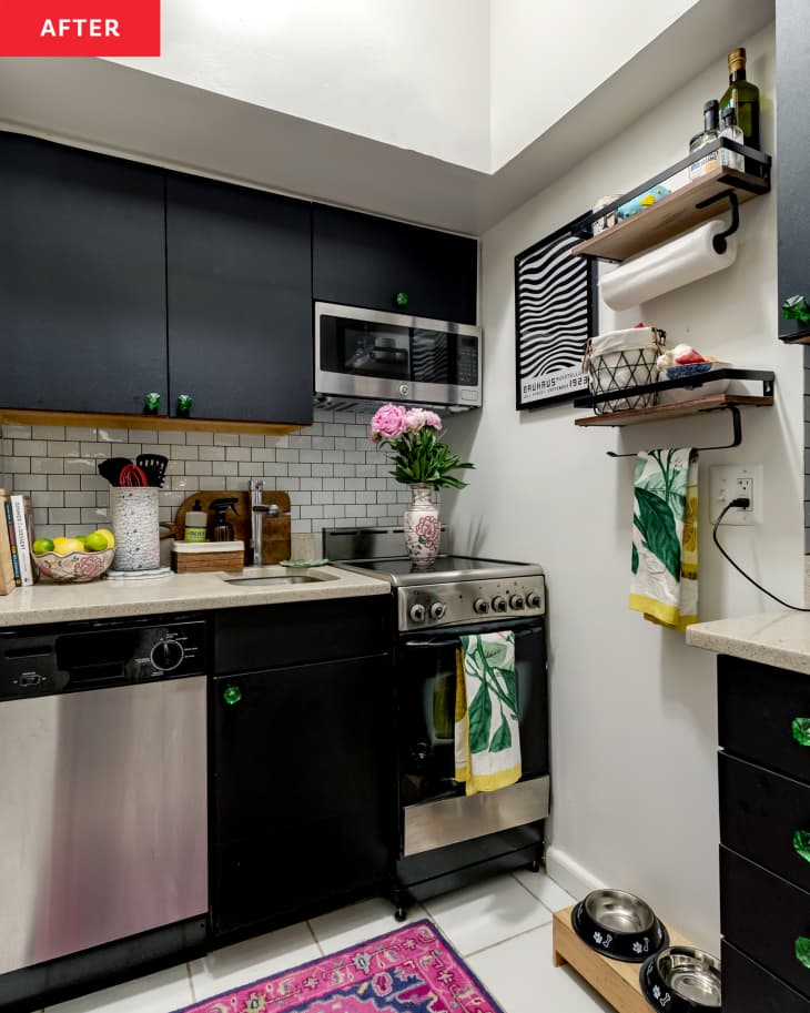 A Studio Kitchen Gets a $250 Renter-Friendly Makeover | Apartment Therapy
