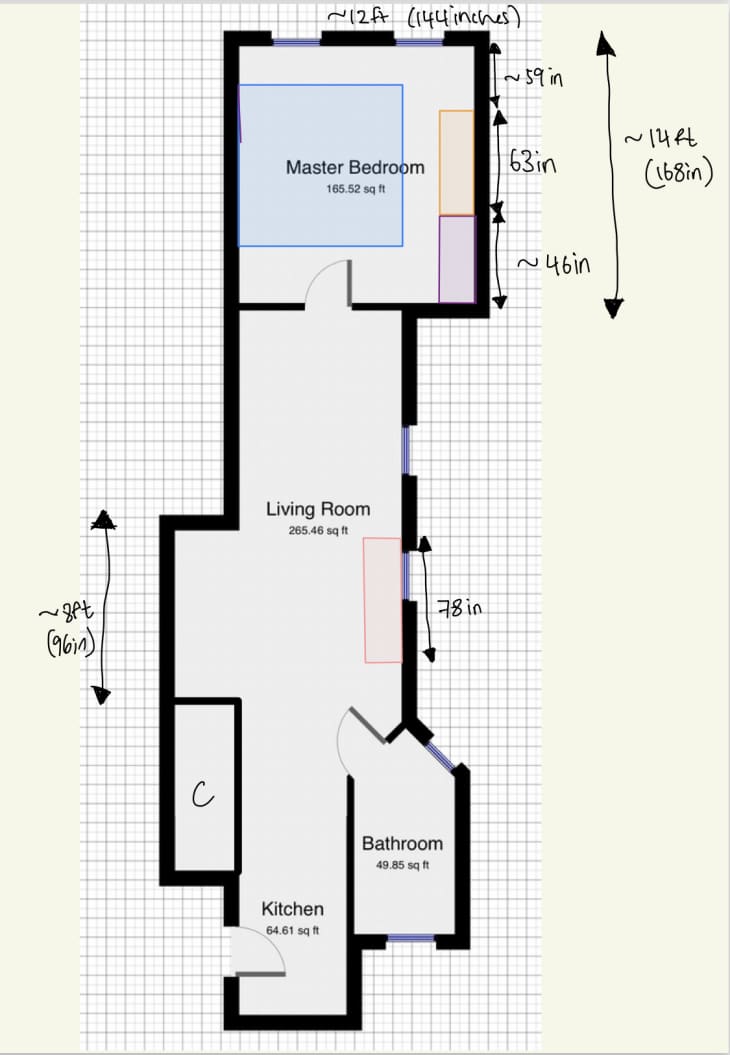Small, Narrow New York Apartment Turned Quirky, Colorful Home ...