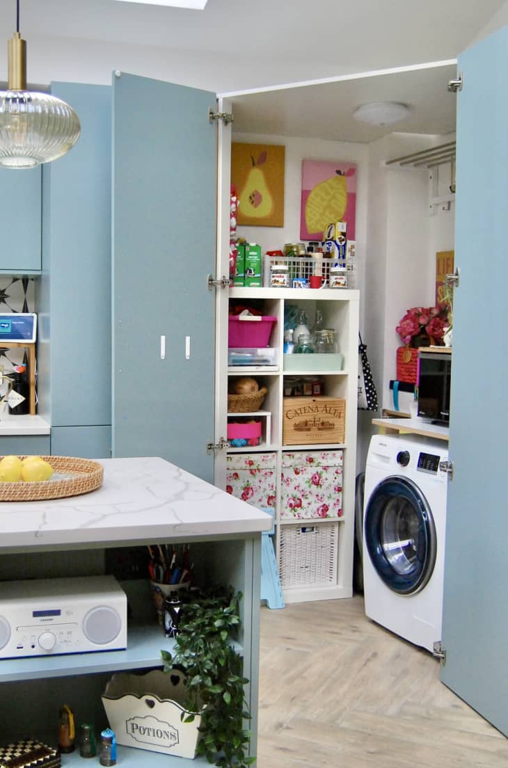 This Family Fit an Entire Laundry Room Inside Their Kitchen Cabinet ...