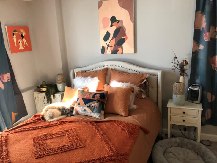 Warm Paint Colors and Art in a Rental Apartment | Apartment Therapy