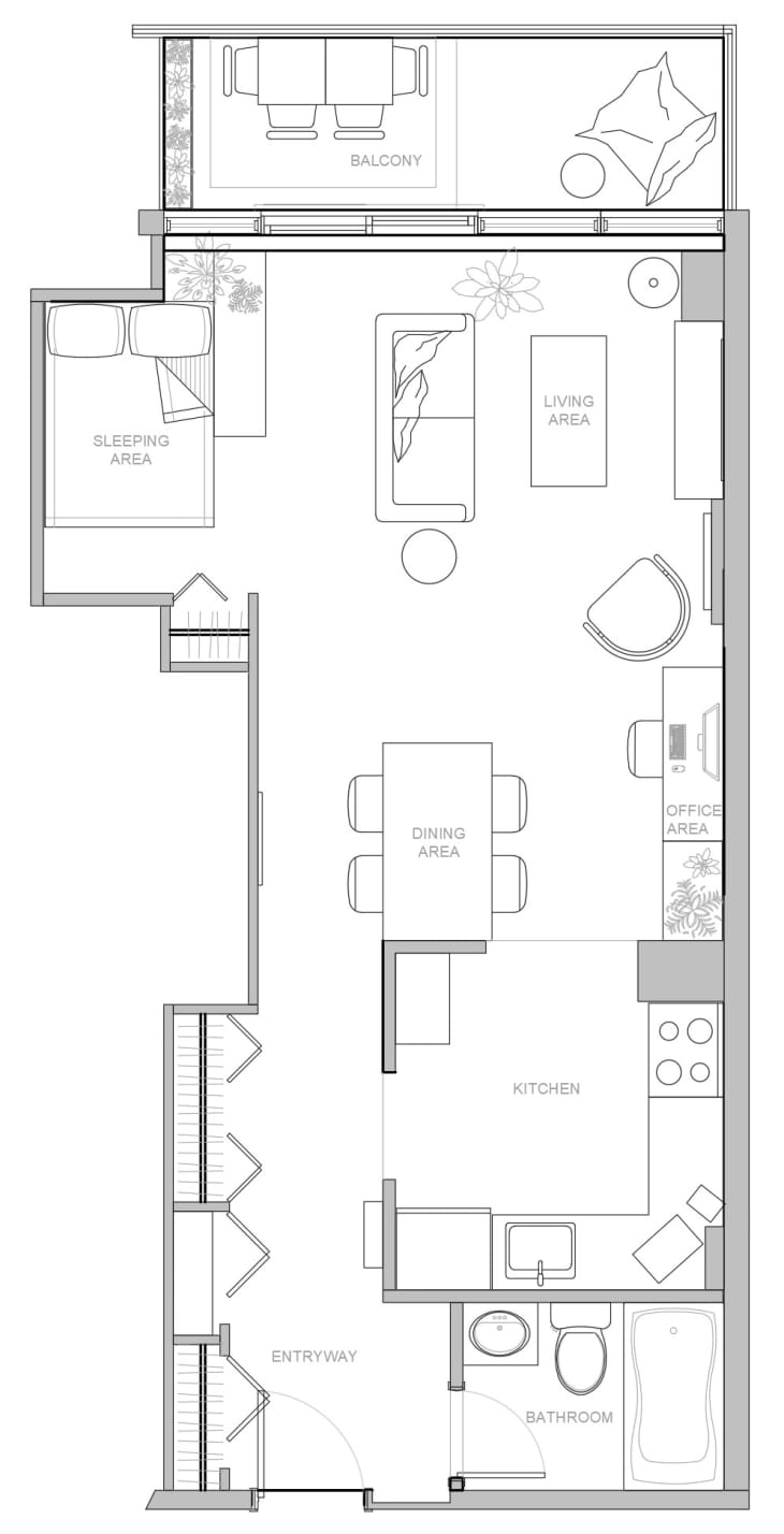 485-Square-Foot Studio Modernizing Renter-Friendly Refresh | Apartment ...
