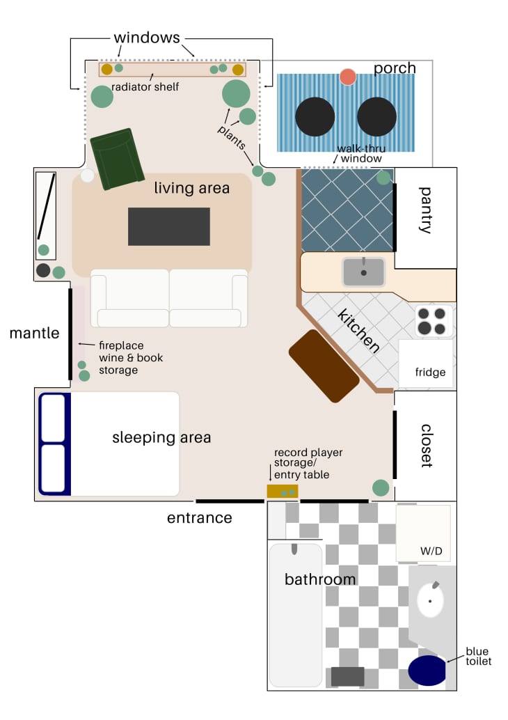 500-Square-Foot Sunny Studio Apartment | Apartment Therapy
