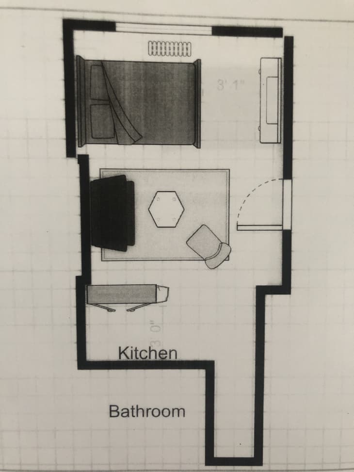This 250-Square-Foot Studio's Solution for Dividing Space Is Easy and ...