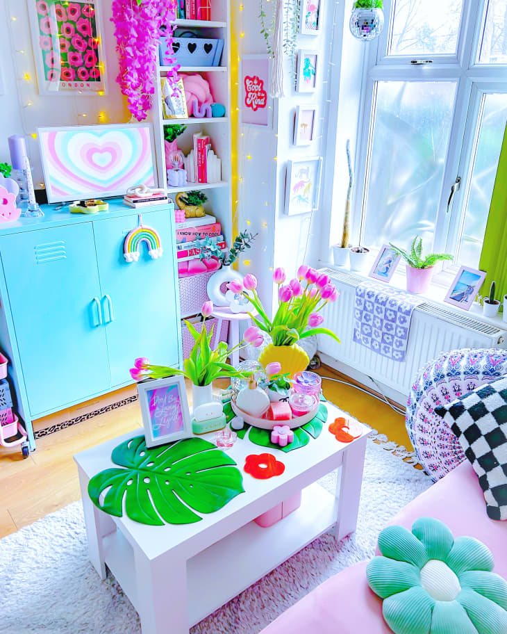 Small London Rental Studio Packed with Pastel Maximalism | Apartment ...
