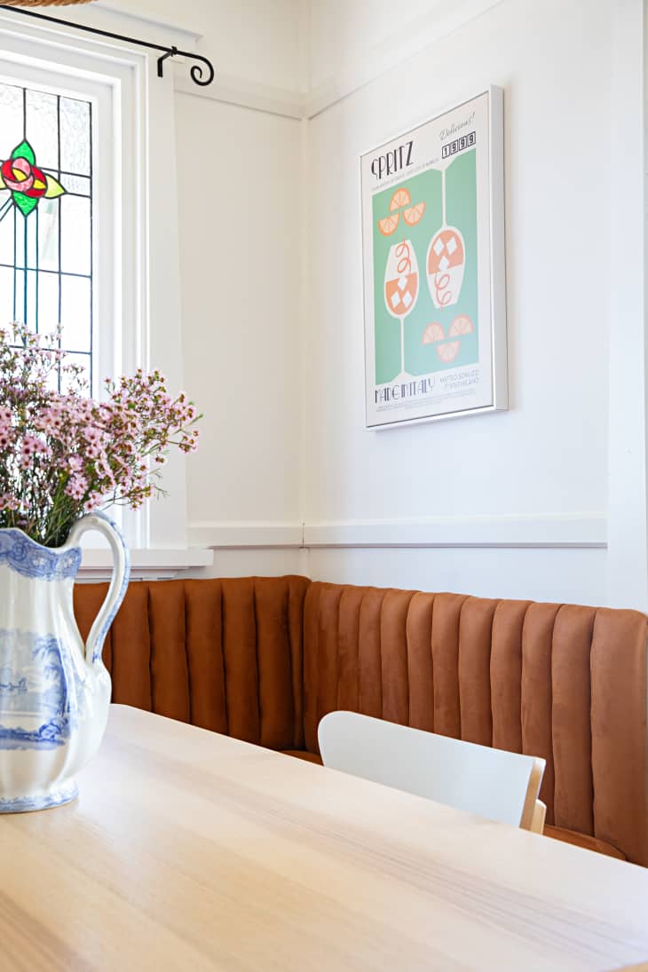 A DIY Upholstered Bench Adds Style to a Dated Dining Room | Apartment ...