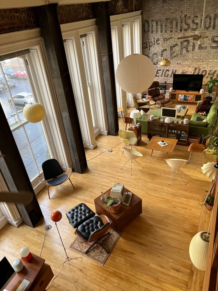 See Inside a Mid-Century Modern Style 1800s Rental Loft | Apartment Therapy