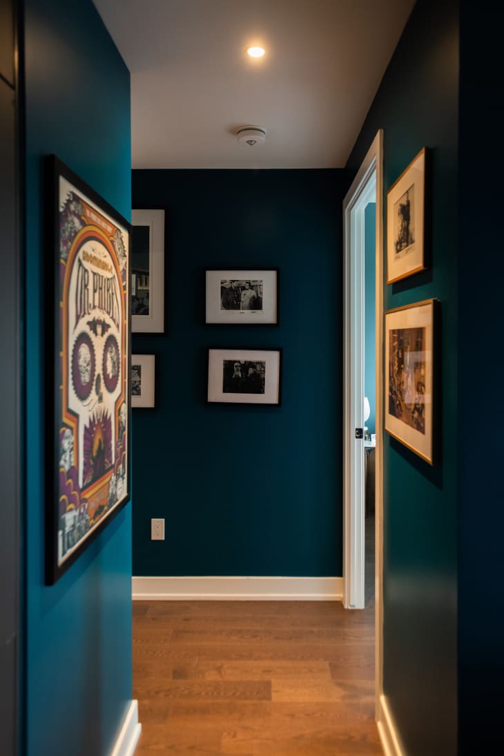 Tour a Condo With a Dark Teal Wall Paint Color in Canada | Apartment ...