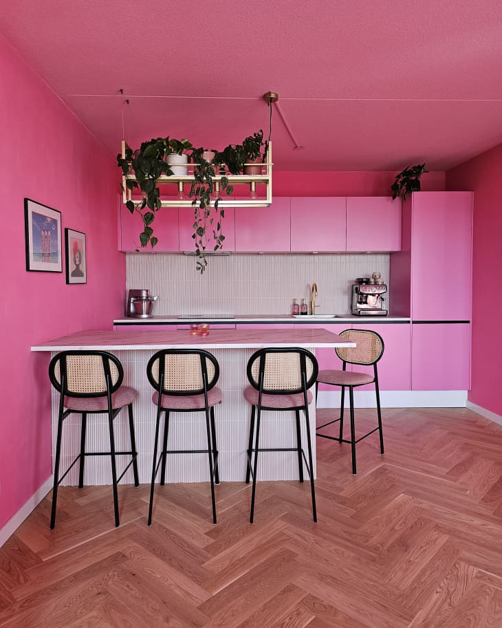 Tour an Amsterdam Apartment Painted Entirely in Hot Pink | Apartment ...