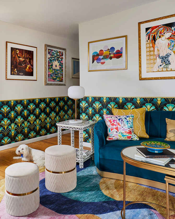This Designer Turned a Bland 750-Square-Foot Rental Into an Art Deco ...