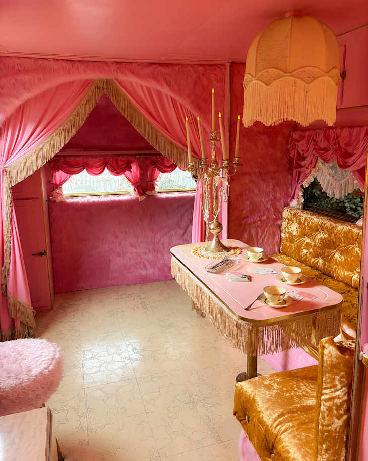 Tour a 200-Square-Foot 1970s RV Transformed with Pink Fur | Apartment ...