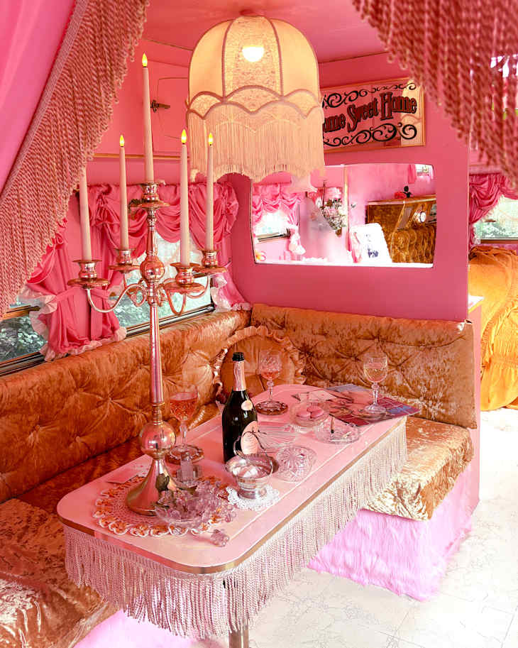 Tour a 200-Square-Foot 1970s RV Transformed with Pink Fur | Apartment ...