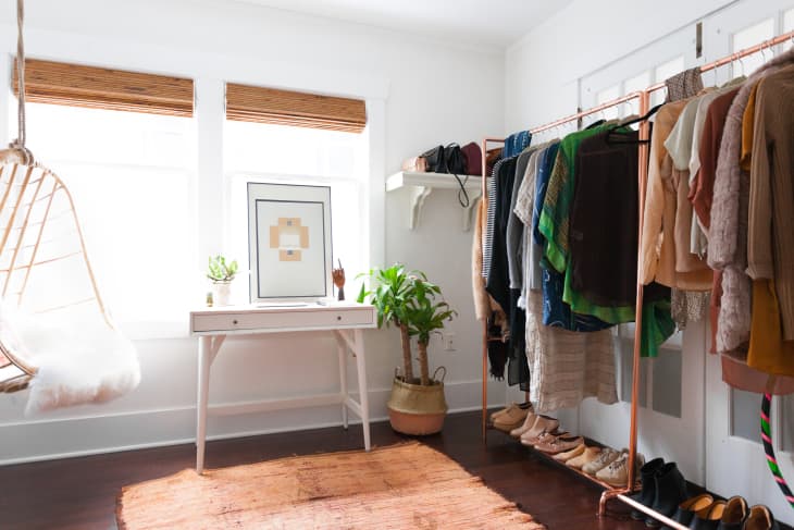 How To Create a Bedroom "Closet" with Clothing Racks | Apartment Therapy