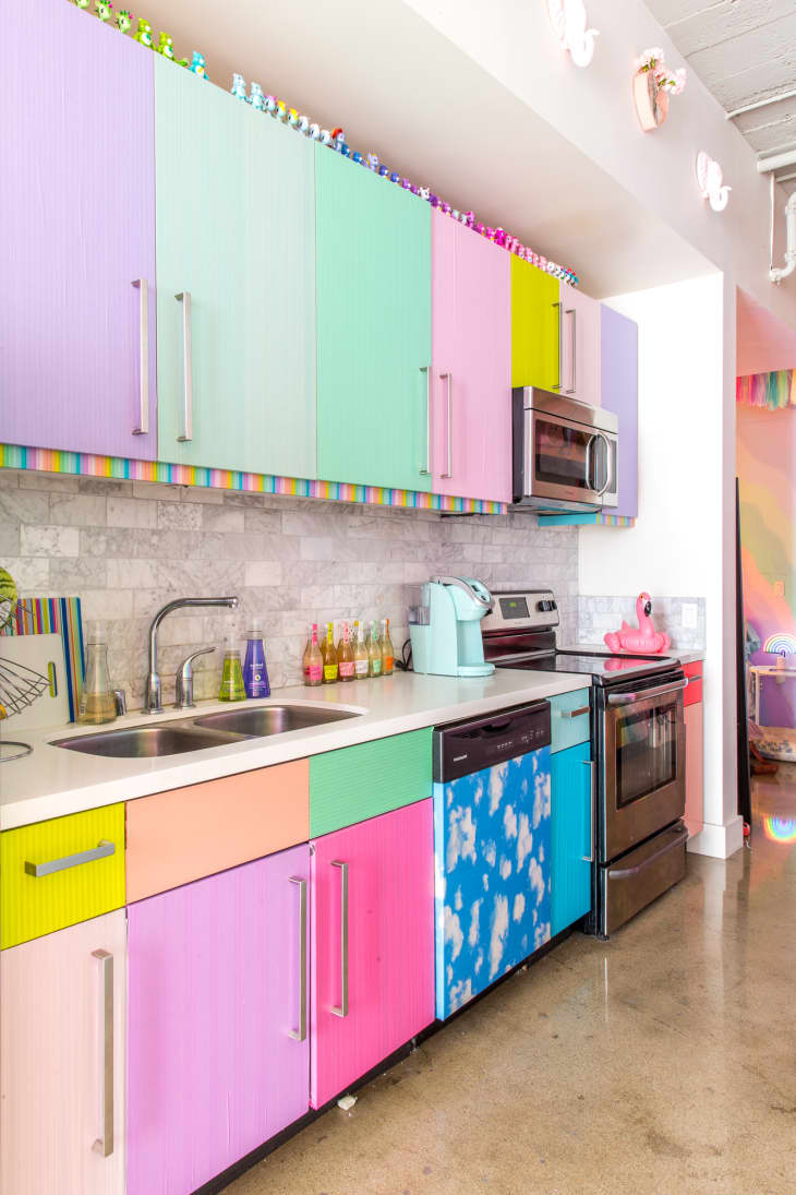 DIY Washi Tape Kitchen Cabinet Costs | Apartment Therapy