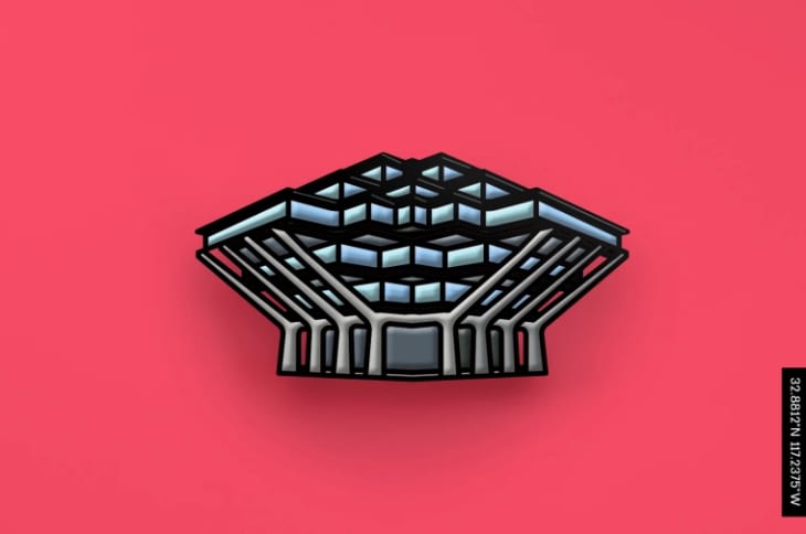 DROP-A-PIN Architectural Enamel Pins | Apartment Therapy