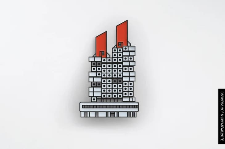 DROP-A-PIN Architectural Enamel Pins | Apartment Therapy