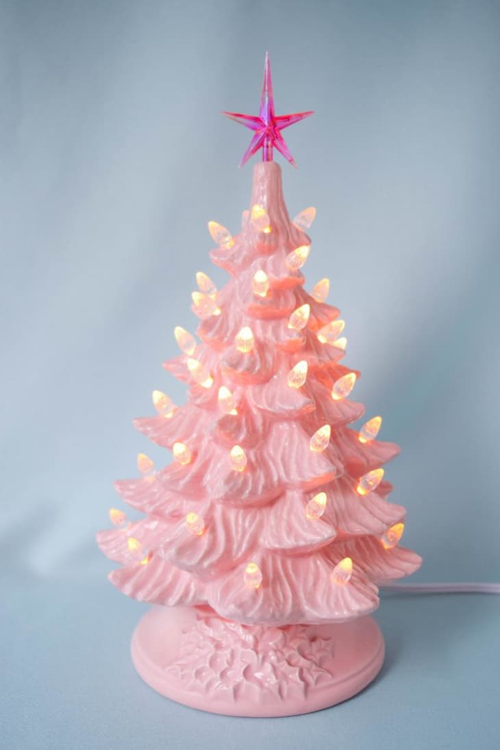 Pink Ceramic Valentine's Day Trees | Apartment Therapy