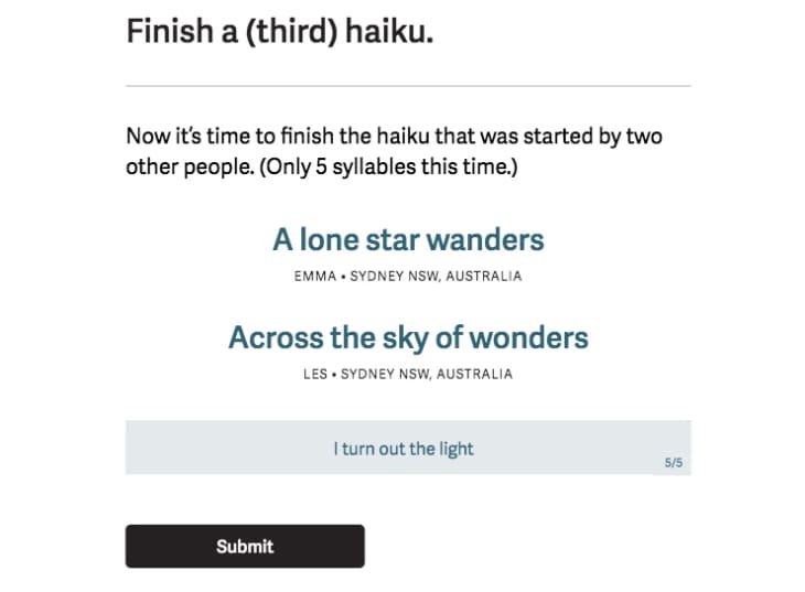 The Global Haiku Project | Apartment Therapy