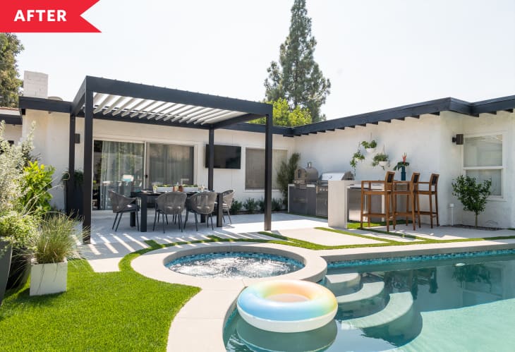 HGTV Celebrity IOU Justin Hartley Pool Backyard Renovation | Apartment ...