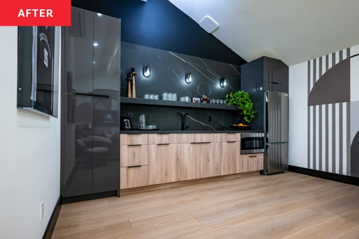 Idina Menzel Transforms an Unfinished Garage into a Sleek Muraled ...