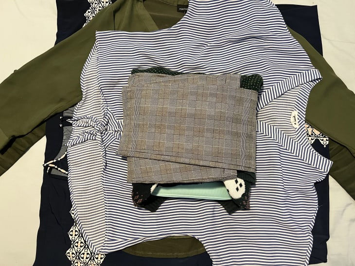 I Tried the Bundle Wrapping Method to Pack My Carry-On | Apartment Therapy