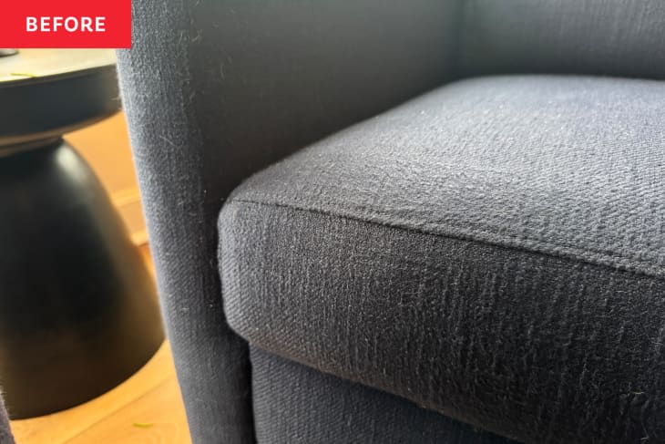 A $2 Pumice Stone Removes Fabric Pilling from Furniture | Apartment Therapy