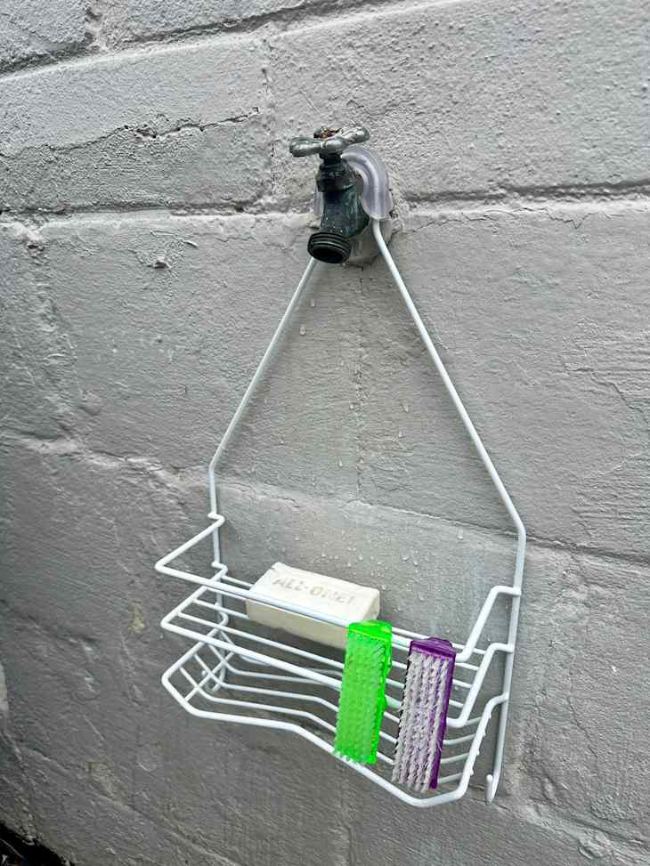 Use a Shower Caddy to Make an Outdoor Handwashing Station | Apartment ...