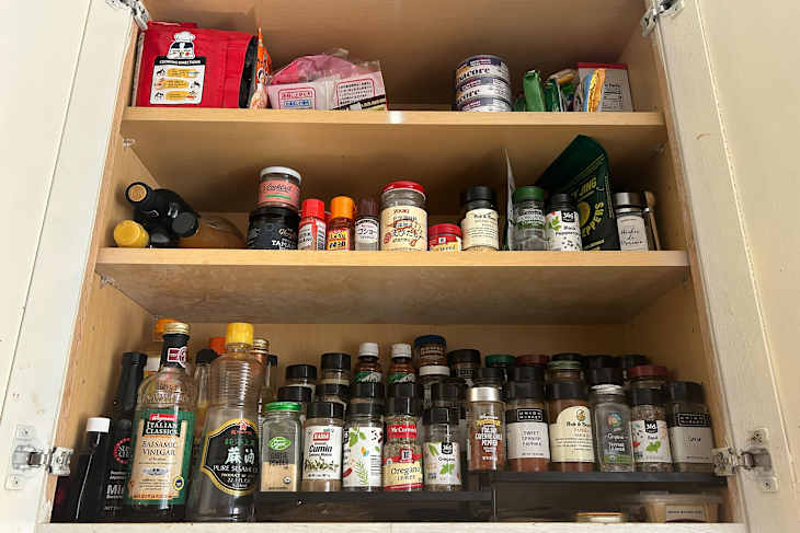 I Used This Pro Trick to Fix My Spice Cabinet Storage | Apartment Therapy
