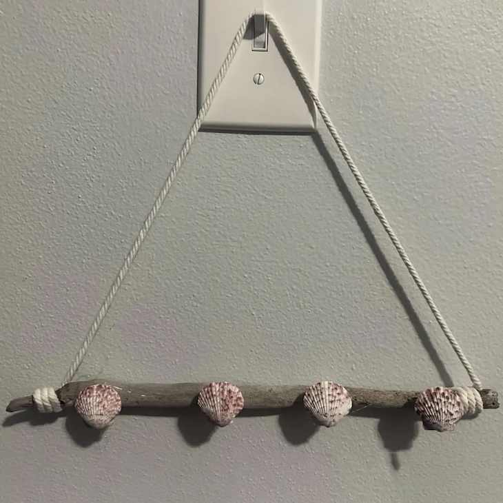 How To Make A DIY Swimsuit Storage Rack Using Shells | Apartment Therapy