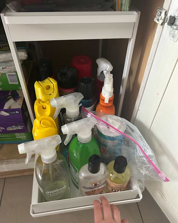 Yamazaki Home Tower Two-Tier Pull Out Shelf Review | Apartment Therapy