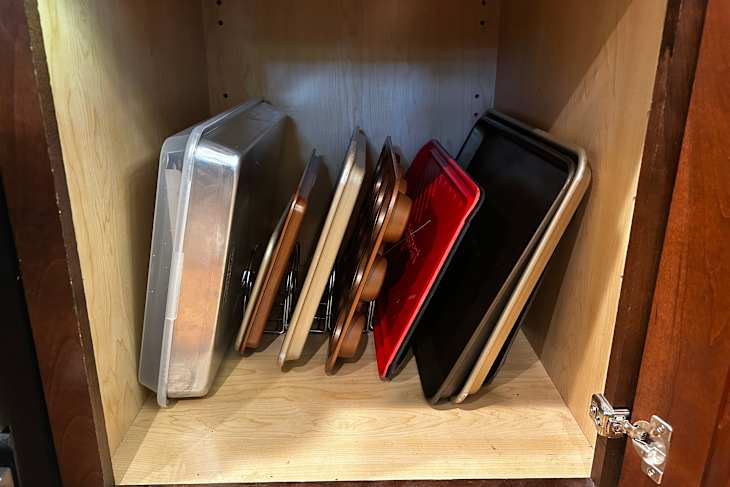 This $7 Dollar Tree Hack Is the Smartest Way to Organize Sheet Pans ...