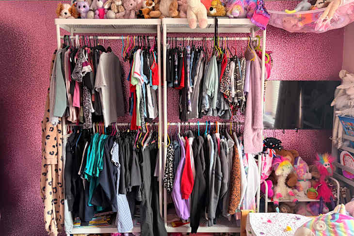 I Turned This $80 IKEA Coat Rack Into a Closet in Seconds | Apartment ...