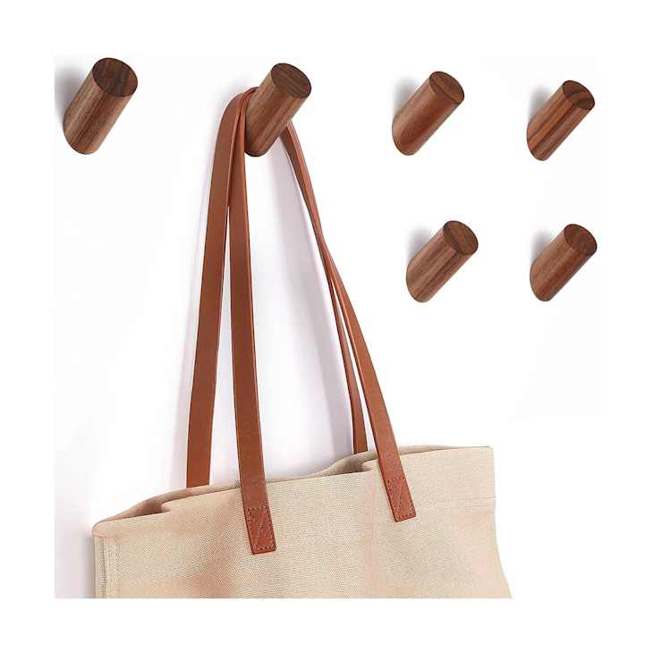 Felidio Wood Wall Hooks Transformed My Cluttered Entryway | Apartment ...