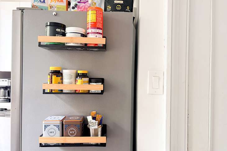 I Put SONGMICS Magnetic Bamboo Spice Racks on My Fridge | Apartment Therapy