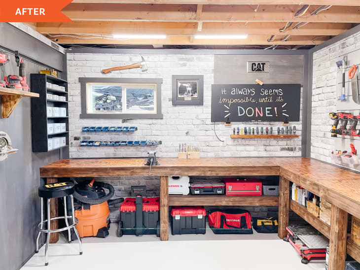 B&A: “Dumping Ground” Basement Becomes a Functional Workshop ...