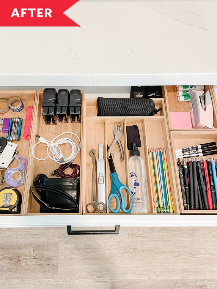 One-Hour Junk Drawer Upgrade with Bamboo Organizers | Apartment Therapy