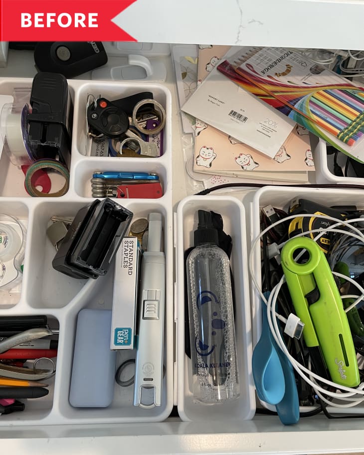 One-Hour Junk Drawer Upgrade with Bamboo Organizers | Apartment Therapy