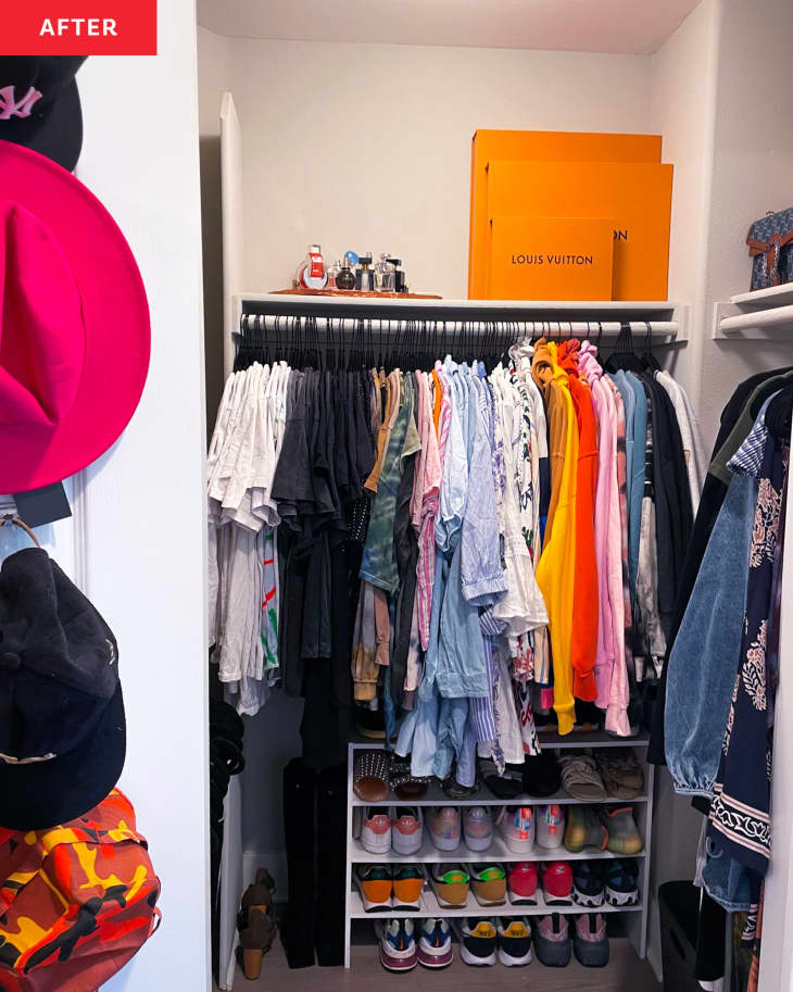 See How Pro Organizer Remedies This Packed Closet | Apartment Therapy