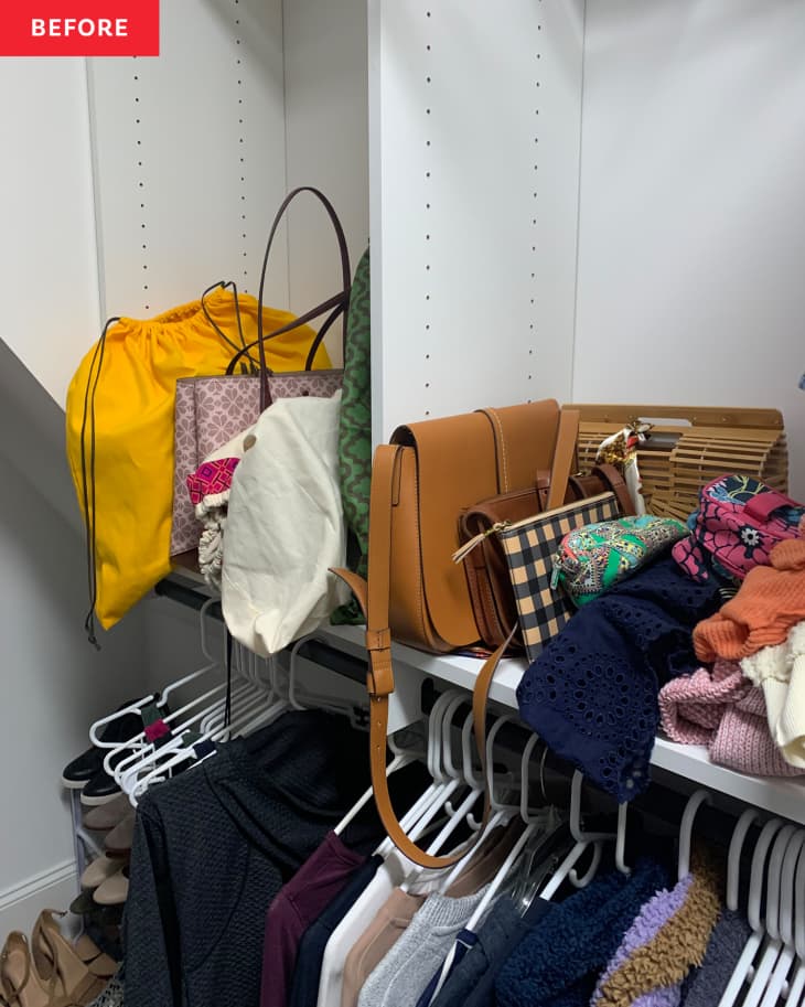 B&A: Pro Organizer Revamps This Messy, Underutilized Closet | Apartment ...