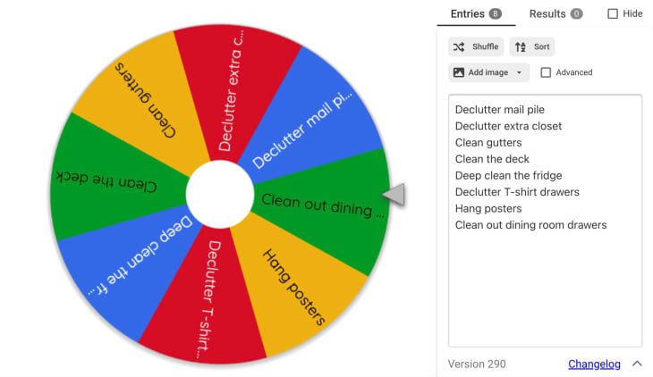 I Tried the "Wheel of Chores" to Declutter My Things | Apartment Therapy