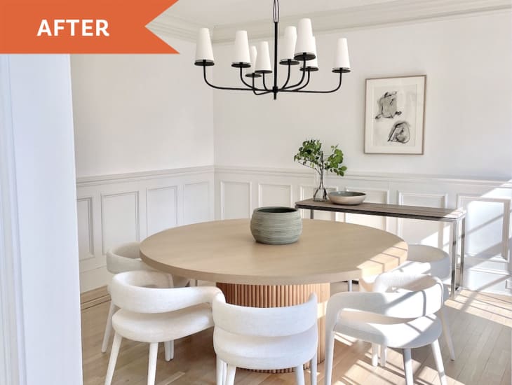 A Cluttered Living Space Becomes a Minimalist Dining Room - Before ...