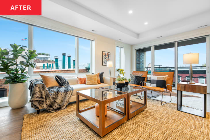 See How Stagers Made an Industrial-Style Apartment Feel Cozy ...