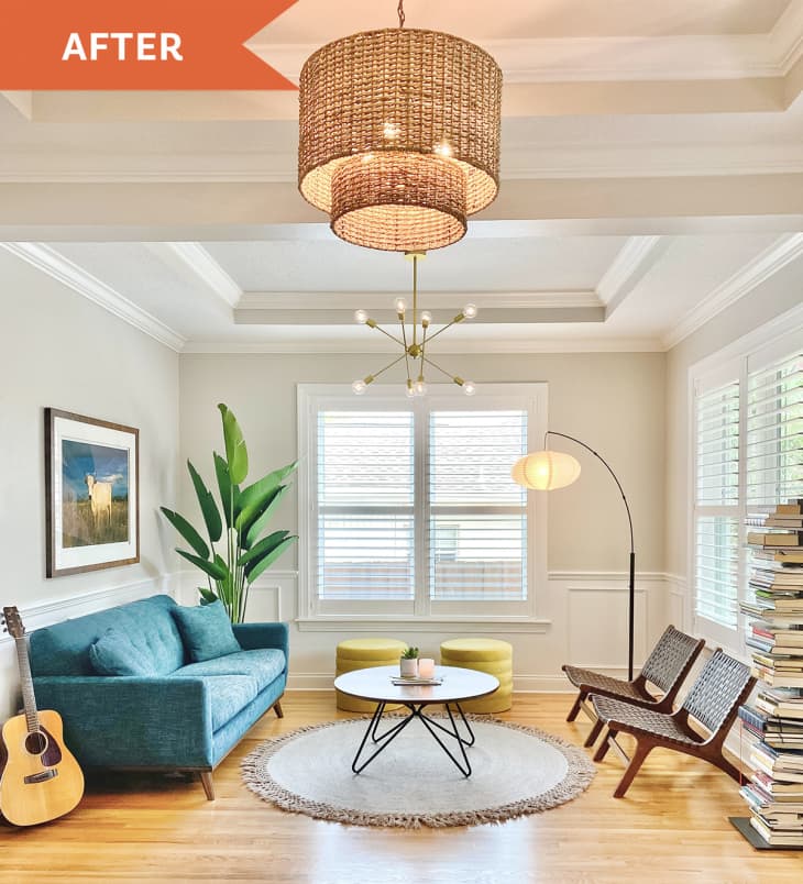 See How a Stager Infused Personality into a Dated Sitting Room ...