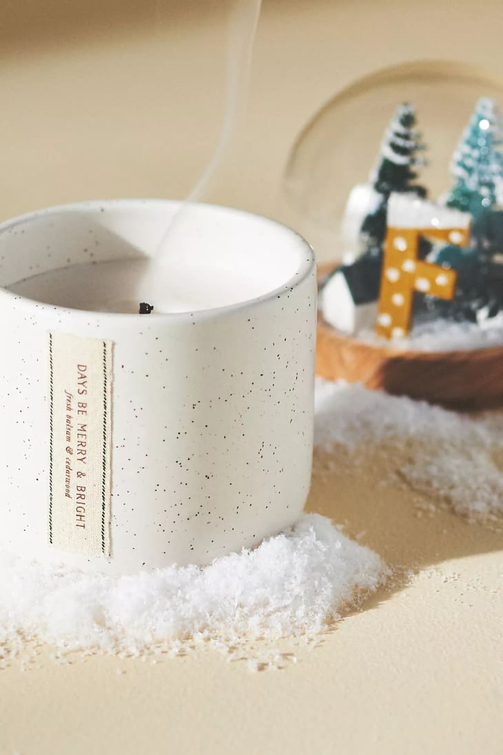 Monogram Snow Globe Ceramic Candle: Anthropologie Reviews | Apartment ...