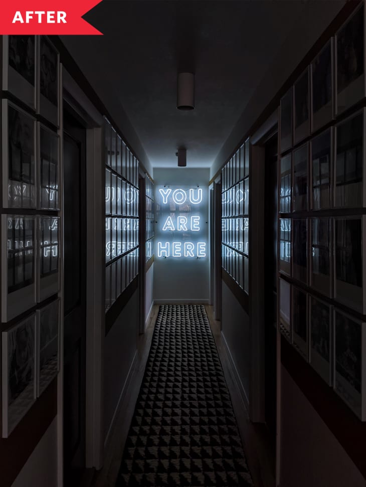 How to Makeover Your Hallway with Family Photos and Paint | Apartment ...